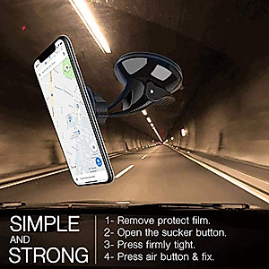 Spinoo Pop Clip Car Mount for Pop Grip Users – Includes Custom Phone Grip Socket & 3 Adjustable & Sturdy Pop Grip Car Mounts Such as 1 Windshield Mount, 1 Air-Vent Mount, 1 Dashboard Mount