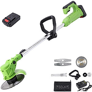 Handheld Portable Grass Trimmer Telescopic Electric Lawn Mower Cordless Weeder Garden Pruning Tool Brush Cutter Complete Accessories Rechargeable Lithium Battery 24V