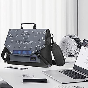 DOB SECHS Briefcases for Men, Laptop Bag 15.6 inch, Small Messenger Bag for Men Women, Satchel Bags for Men, Waterproof Laptop Messenger Bag, Computer Bags for Laptops/Macbook/Notebook, Black