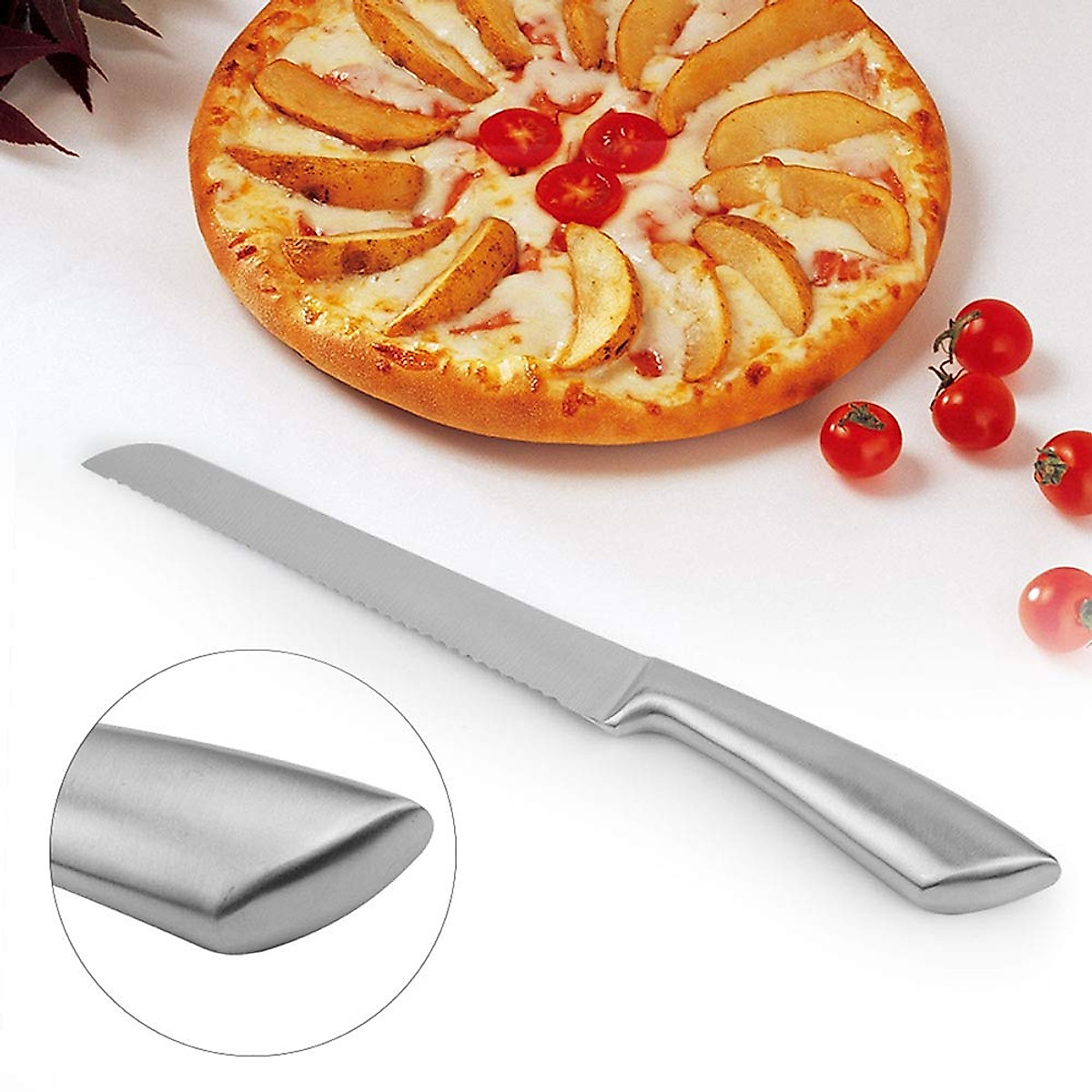 Cake Knife, 1Pc Stainless Steel Baking Knife Cake Bread Kitchen Cutter Hand Tool