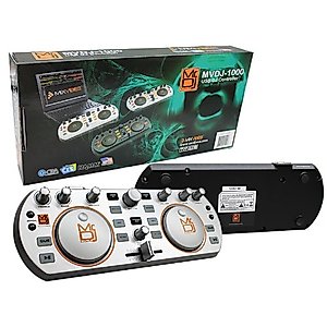 Mr. Dj MVDJ-1000SIUSB Dj Mix Controller with Dual Individual Mixing Channels to Connect a Computer for Audio and Playback