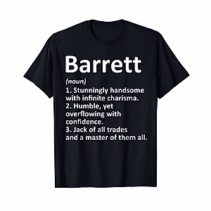 BARRETT Definition Personalized Name Funny Birthday Gift T-Shirt