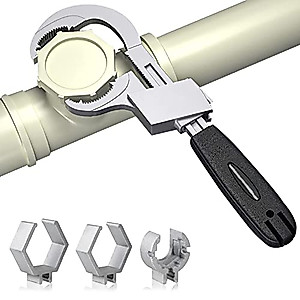 TOOVREN Universal Adjustable Double-Ended Wrench 80mm Large Opening Adjustable Wrench Sets for Disassembly & Assembly & Water Pipe Repair, Wrench Set with 3 Card Slots
