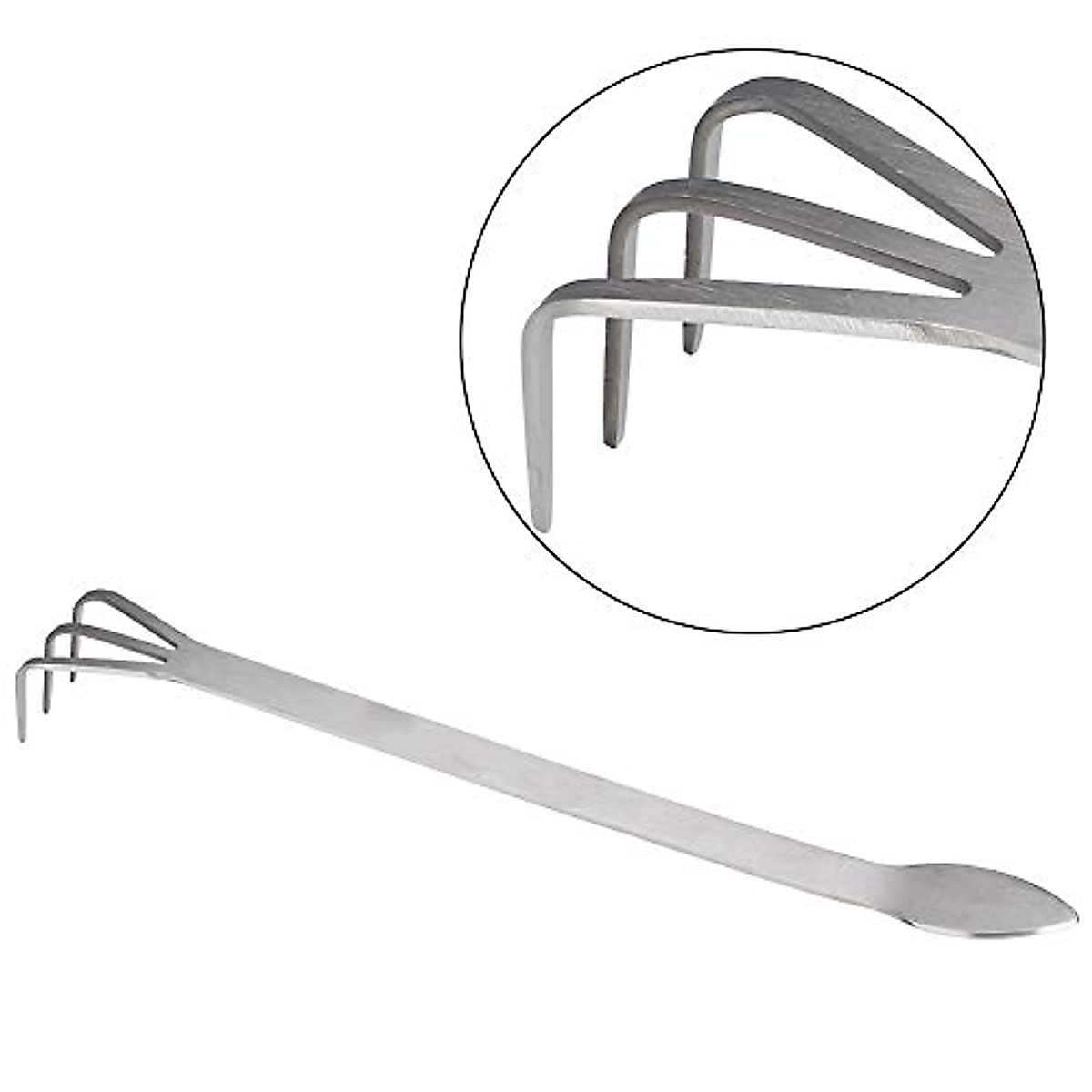 GLOGLOW Root Spatula, Bonsai Rake, Stainless Steel Bonsai Beginner Accessory for Bonsai Bonsai Tool Plant Pot
