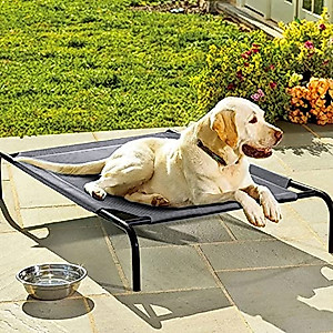 BRIKY Elevated Dog Bed, Outdoor Raised Dog Cots Beds for Extra Large Medium Small Dogs, Portable Pet Beds with Cooling Washable Mesh XL