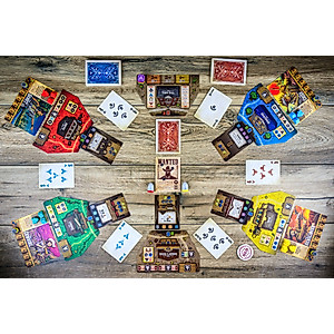 Gamelyn Games Tiny Epic Western: A Boomtown Board Game with A Poker Twist in The Wild West
