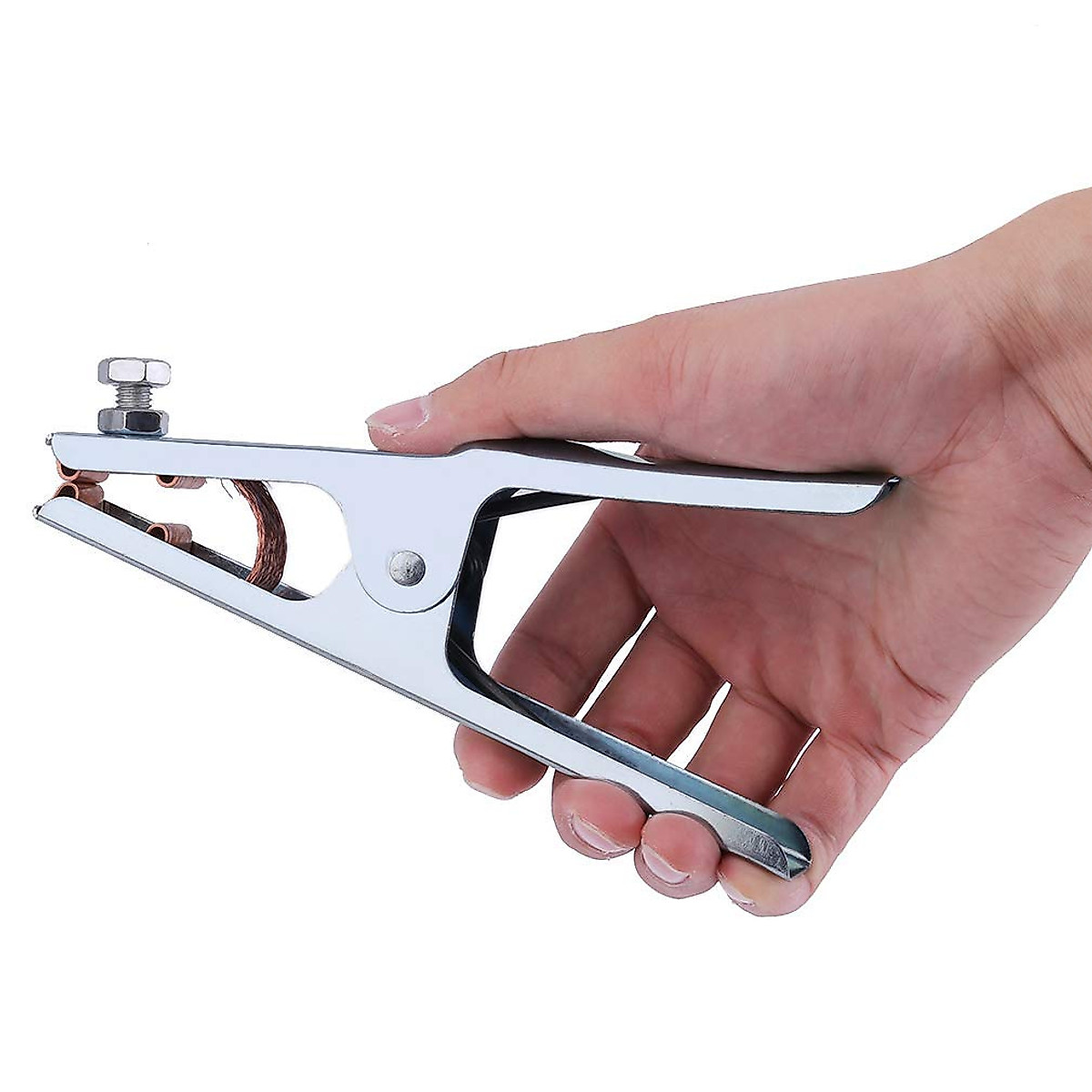 Bolsen 2pcs 300A/500A/800A Earth Ground Cable Clip Clamp Welding Manual Welder Electrode Holder Welding Processing Ground Clamp Professional Tools (300A)