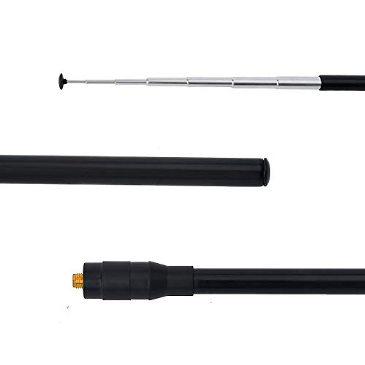 HYS 70-1000MHz Wide Band Telescopic Antenna SMA-Female Mobile Radio Antenna for BaoFeng UV5R UV5RE BF-888S Series Kenwood/HYT/LINTONT Series Two Way Radios HT Scanner