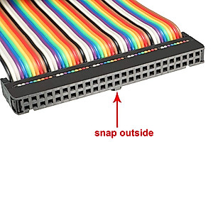 uxcell IDC Rainbow Wire Flat Ribbon Cable 50 Pins 43cm Length 2.54mm Pitch Type-C