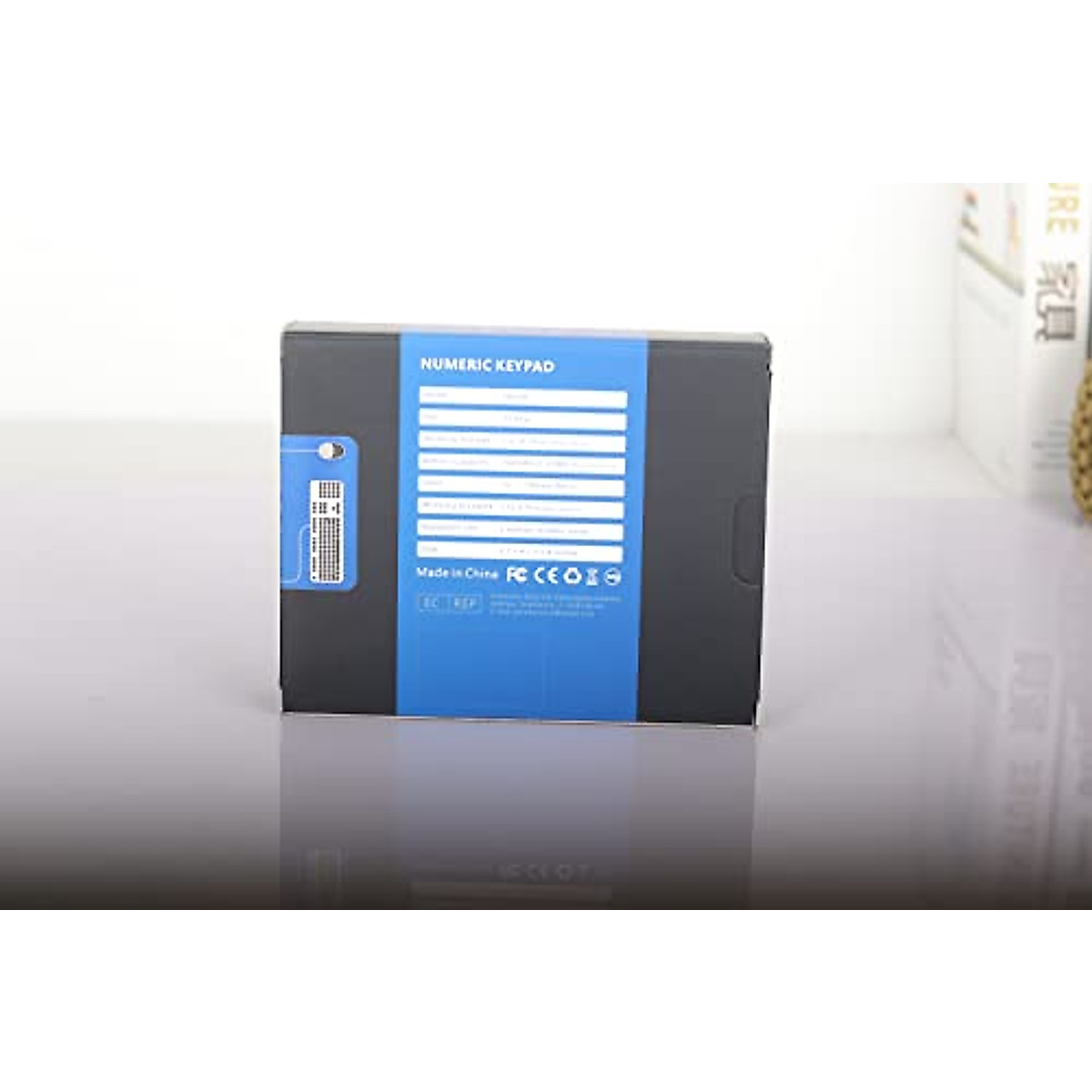 SurnQiee Wireless Numeric Keypad, 2.4G Rechargeable Number Pad 35-Keys for Efficient Data Input