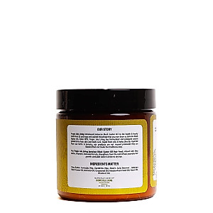 All Natural Black Castor Oil Hair Food | moisturize, thicken, strengthen & increase hair growth | Traditional Handmade Jamaican Black Castor Oil | Strong hair roots, scalp & hair growth - 4oz