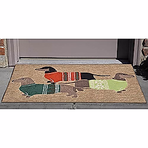 Liora Manne Whimsy Festive Dogs Rug, Indoor/Outdoor, Scatter Size, Neutral