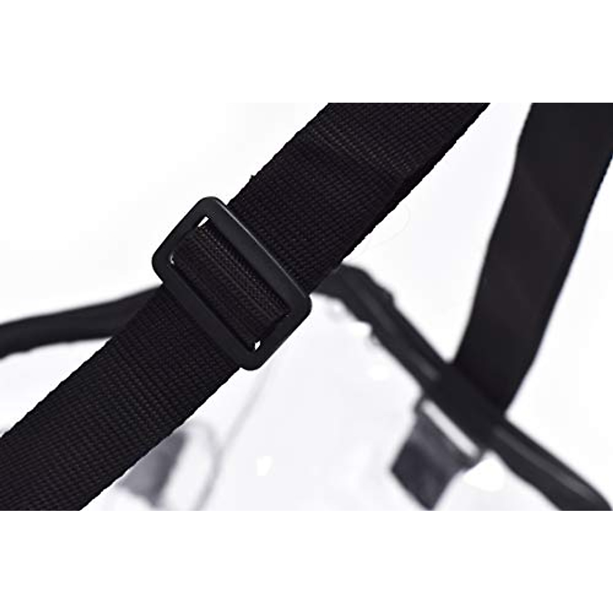 Clear Lunch Bag - Durable PVC Plastic See Through Lunch Bag with Adjustable Shoulder Strap Handle for Prison Correctional Officers, Work, School, Stadium Approved, Freezer Proof. (Large)