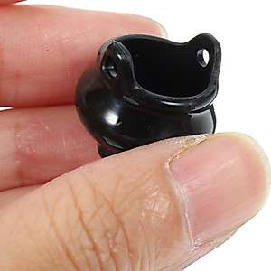 10pcs Miniature Witch Cauldron Model Halloween Cauldron Kettles Dollhouse Decor Party Favors Candy Holder Witch Props