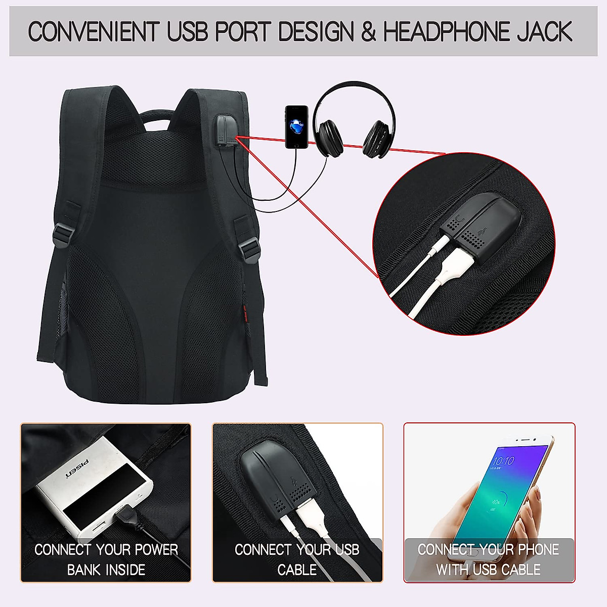 outdoor plus Camo Backpack for Boys,Military Teen Backpack with USB Port, Army Bookbag for School Tactical