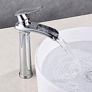 Kitchen Taps Kitchen Tap Faucet Bathroom Toilet Waterfall Faucet Hot and Cold Crane Brass Sink Mixer Valley Waterfall Sink Faucet Single Handle Faucet