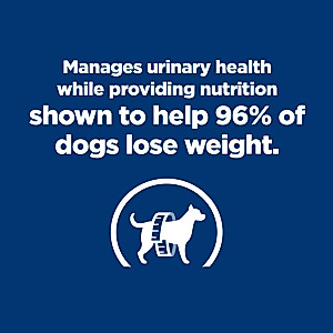 Hill's Prescription Diet c/d Multicare Urinary + Metabolic Weight Chicken Flavor Dry Dog Food, Veterinary Diet, 8.5 lb. Bag(Pack of 1)