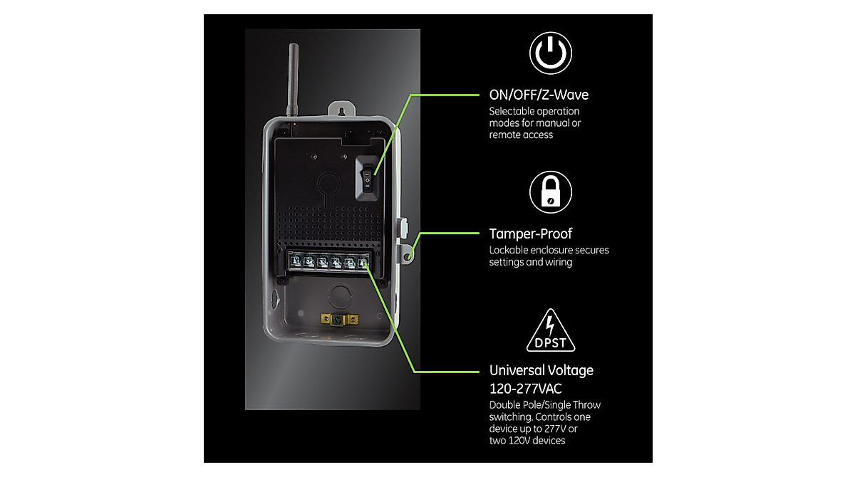 Enbrighten Z-Wave Plus 40-Amp Smart Switch | Heavy-Duty Outdoor Control