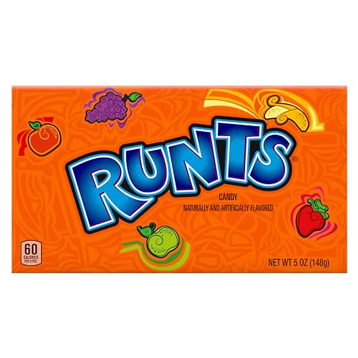 Wonka Runts Hard, Chewy & Fruity Candy, 5 Ounce Theater Candy Boxes (Pack of 12)