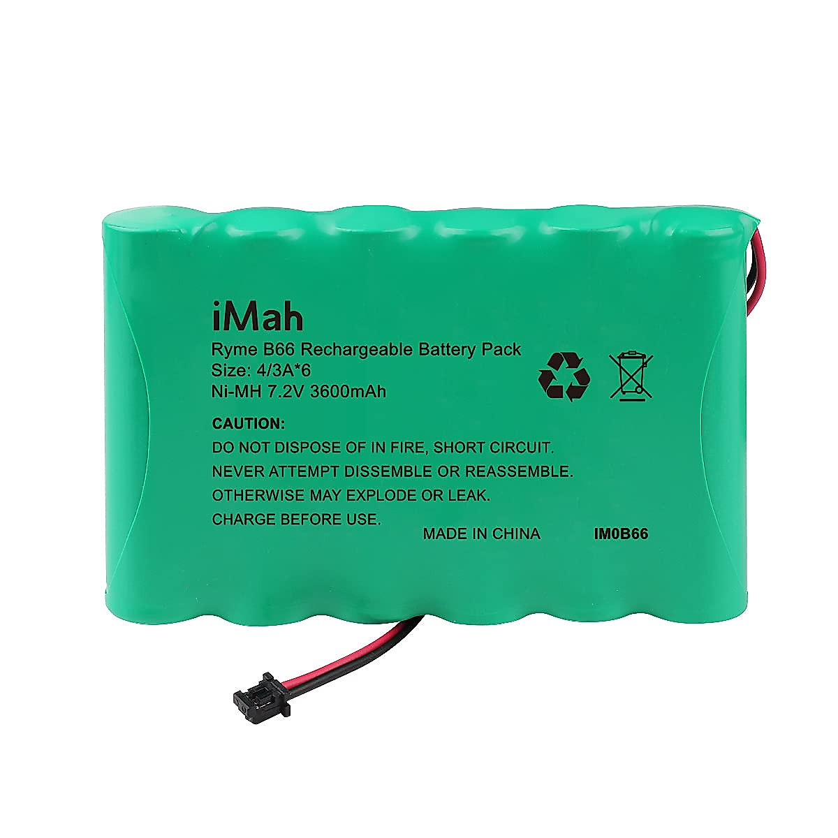 iMah Replacement for DSC Impassa 9057 Battery 6PH-H-4/3A3600-S-D22 7.2V 3600mAh 17000152 SCW-BATTERYHC Alarm System, Ryme B66 Recently Upgraded