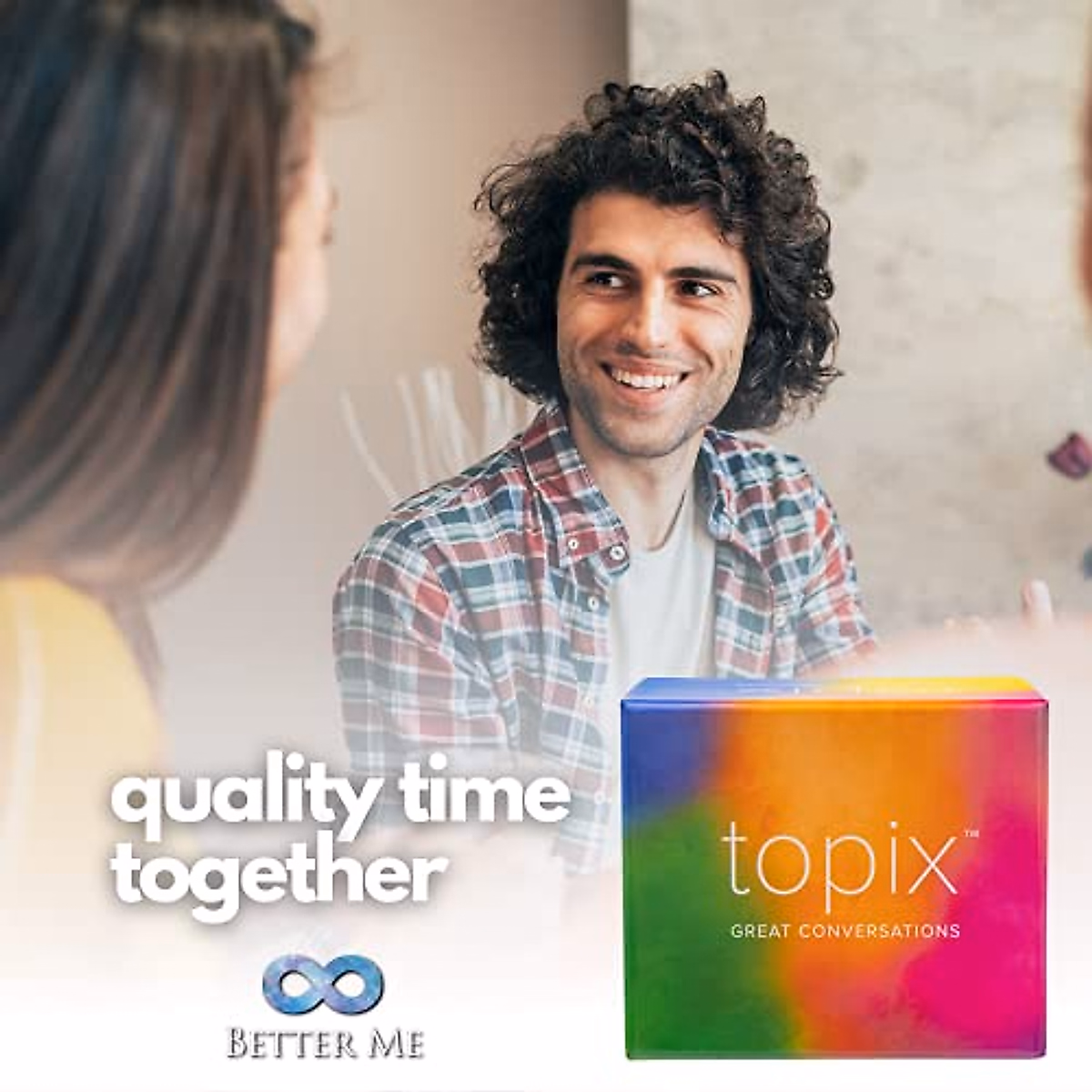 TOPIX - 424 Conversation Starters, Family Dinner Conversation Cards & Date Night Ice Breaker Topics. Uncommon Questions Stimulate Reflection for Married Couple or Old Friends, Recall Our Best Moments