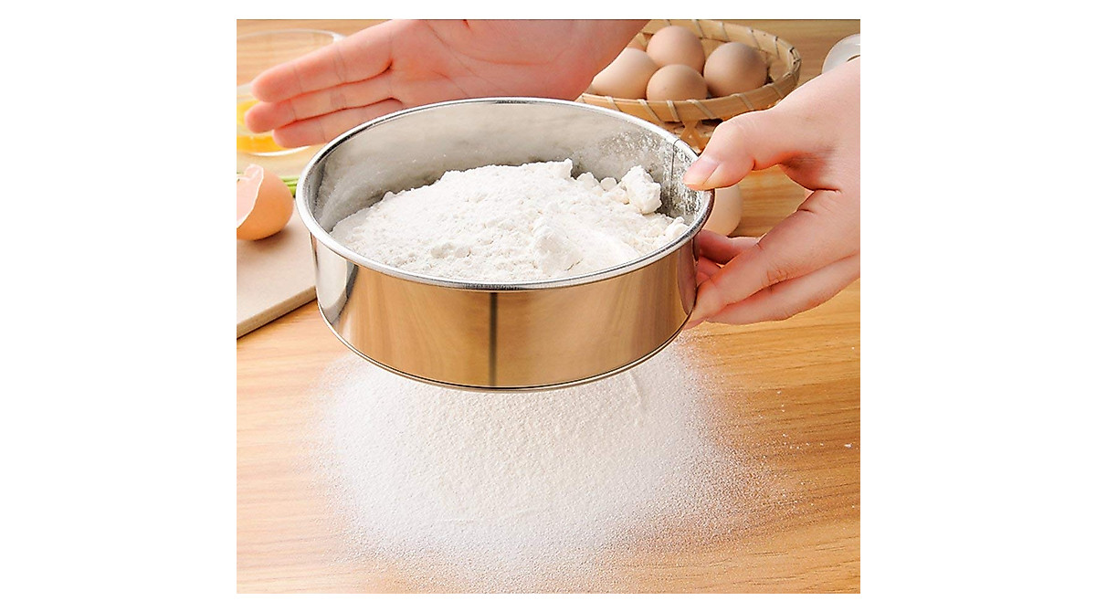 AMPSEVEN 6-Inch Flour Sifter – Fine Mesh Stainless Steel
