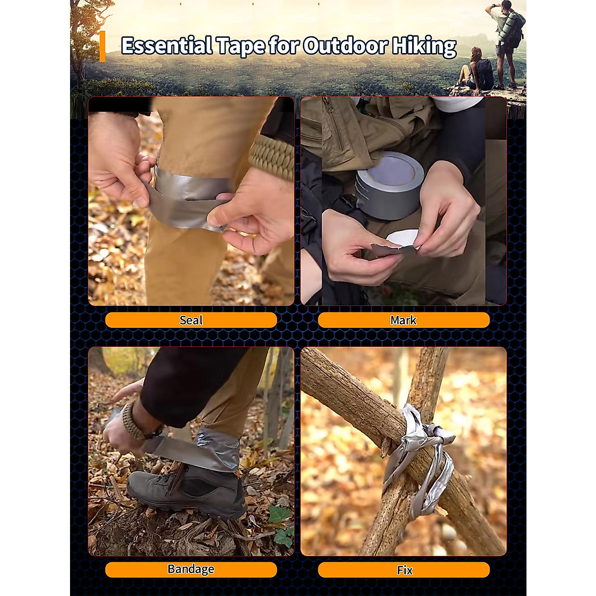 Duct Tape Heavy Duty 2in/105ft/35yd Water Resistant, Tear by Hand with No Residue Strong Adhesive Duct Tape for General Repairs and Professional Use (Gray, 2-Inch by 35-Yards (1-Pack))