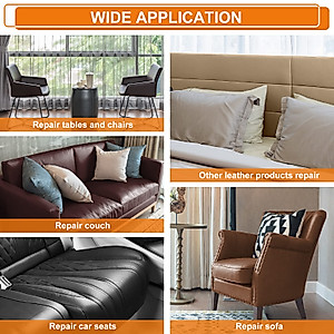 Leather Repair Tape Patch - 4 x 63 inch Leather Repair Patch Self Adhesive Vinyl Repair Tape - Furniture Leather Repair Kit for Car Seats,Couches,Jackets,Sofas,Handbags Black
