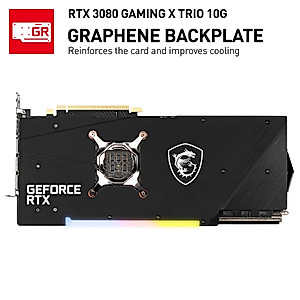 MSI Gaming GeForce RTX 3080 10GB GDRR6X 320-Bit HDMI/DP Nvlink Tri-Frozr 2 Ampere Architecture OC Graphics Card (RTX 3080 GAMING X TRIO 10G)