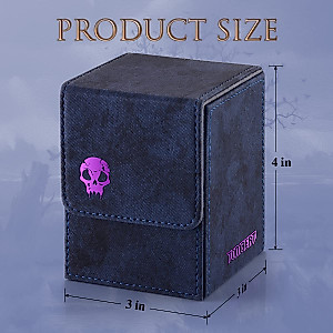 tombert 150+ Premium Deck Box for MTG, PTCG, Large Capacity with 2 Dividers, Fits 150+ Sleeved Cards TCG Trading Card Games (Purple)