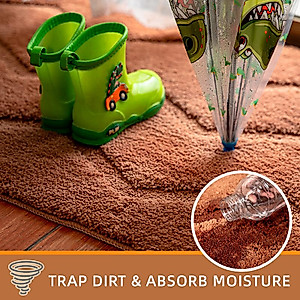 morgantag Dirt Trapper Door Mat Door Rugs 24" x 36",Super Absorbent Door Mat for Home Entance,Front Door,Bathroom,Living Room，Non-Slip Machine Washable Entrance Rug,Shoes Scraper,Dog Pet Mats