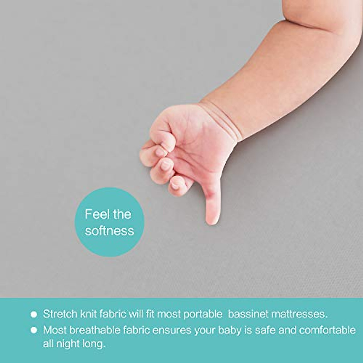 Nicesure Microfiber Fitted Crib Sheet - Soft and Breathable Toddler Sheets for 28 x 52in Fits Standard Crib and Toddler Mattress,2 Pack Set (Gray)