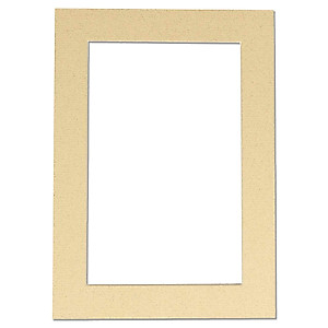 8.5x11 Mat Bevel Cut for 5x7 Photos - Acid Free Tan Precut Matboard - for Pictures, Photos, Framing - 4-ply Thickness