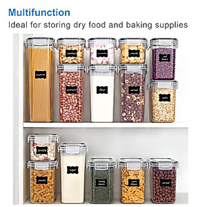 TINGFENG 8 PCS Airtight Food Storage Containers with Lids, BPA Free Plastic Storage Containers with Lids Food Container Sets