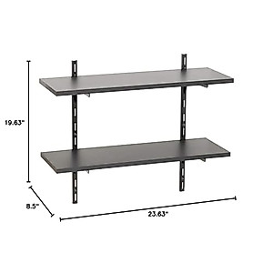 Wallscapes Black 8x24 2-Shelf Kit