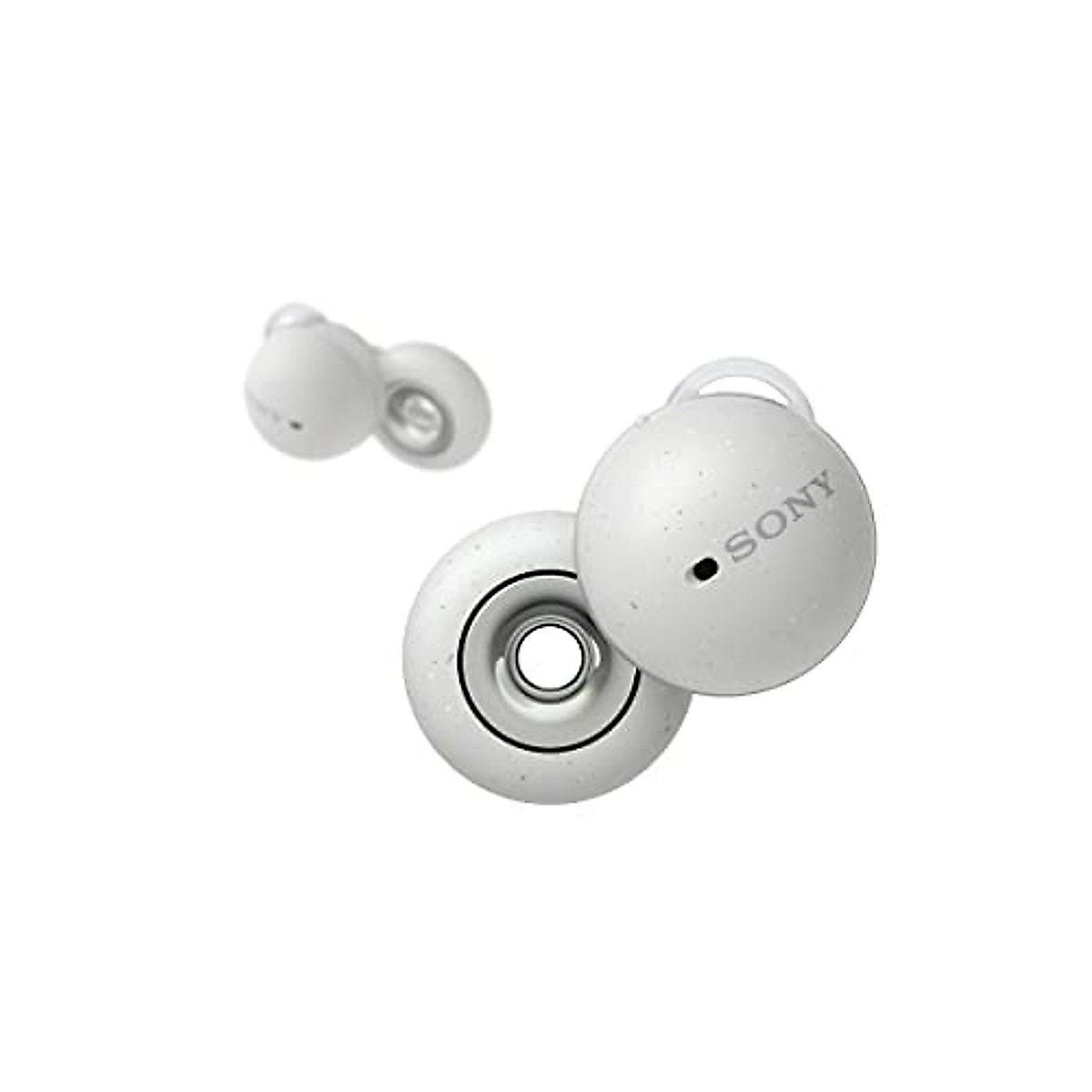 Sony LinkBuds Truly Wireless Earbud Headphones with an Open-Ring Design for Ambient Sounds and Alexa Built-in, Bluetooth Ear Buds Compatible with iPhone and Android, White