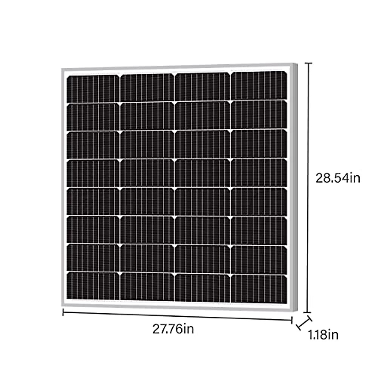 Newpowa 2PCS 100W 12 Volts Monocrystalline Solar Panel 100W 12V Compact Design High Efficiency Module RV Marine Boat Off Grid(2X100W)