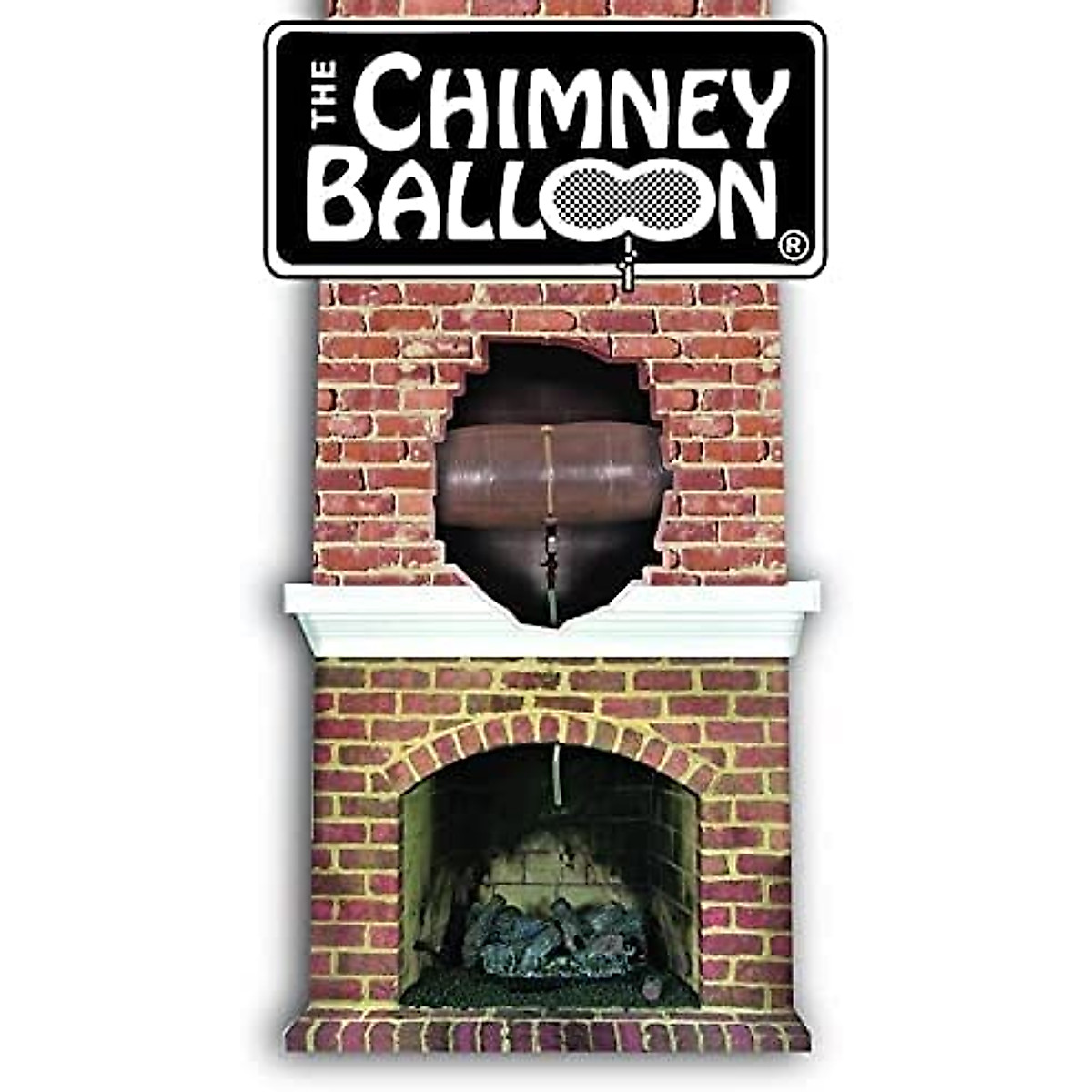 Chimney Balloon® 15"x15" Inflatable Fireplace Draft Blocker (15"x15" Chimney Pillow®)