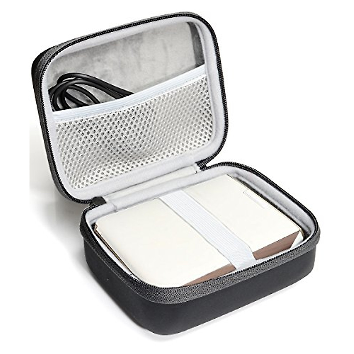 WGear Protective Case for Fujifilm INSTAX Share SP-2 Smart Phone Printer, Mesh Pocket for Cable and Printing Paper (Matte Black)