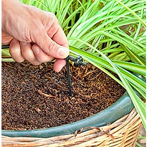 One Stop Outdoor Drip Irrigation 1 GPH PC Button Drip Emitter - Professional Quality Pressure Compensating Barb Dripper (100)