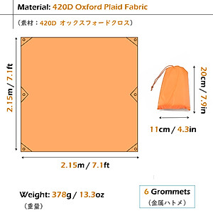 TRIWONDER Waterproof Rain Fly Hammock Camping Shelter Tent Tarp Footprint Sunshade Mat for Hiking Backpacking Beach Picnic