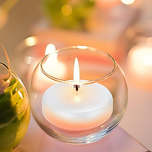 3 inch White Floating Candles Bulk,12Pack Dripless Wax Unscented Wax 13-15Hours Burning, Wedding Party Candles,for Centerpieces Suitable for Cylindrical Vases,Swimming Pool,Restaurant Decoration