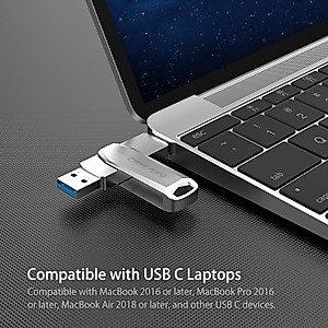 USB C Flash Drive DISAIN 32GB 2 in 1 OTG USB 3.1 to USB C Memory Stick Metal USB C Thumb Drive Compatible with MacBook Pro Air, Type C Smartphones, Tablets