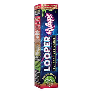 LOOPER Strawberry Kiwi Flavor Whipped Cream Dispenser Cartridge Tank, Nitrous Oxide 1L 615 Gram Whip Cream Charger, Whipped Cream Cartridge, N2O Charger Tank, 1 Cylinder