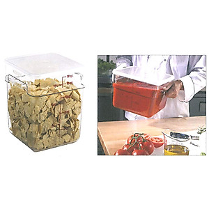 Cambro - 8SFSCW135 Camwear Polycarbonate Square Food Storage Container, 8 Quart (This does not come with a lid)