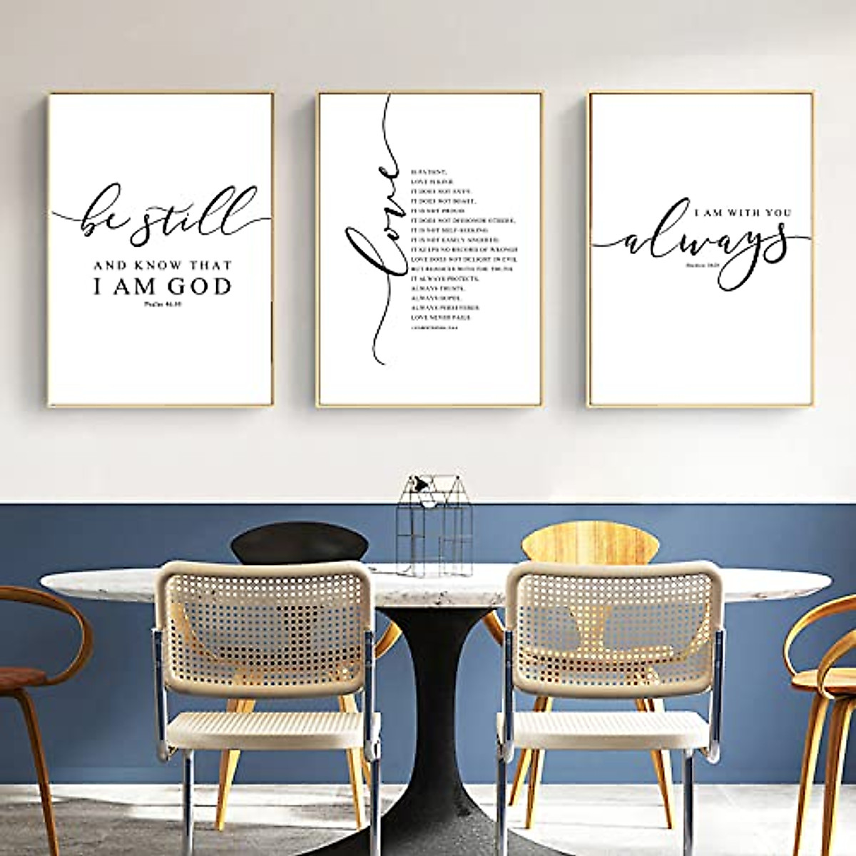 Bible Verse Wall Art Decor Scripture Canvas Wall Art Christian Wall Art Inspirational Wall Art Scripture Bible Verse Posters Christian Pictures Paintings for Living Room Bedroom 12x16 Inch Unframed