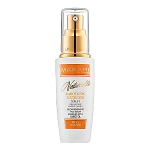 Makari Naturalle Carotonic Extreme Brightening Serum SPF15 (1.7 oz) | Helps Reduce Appearance Of Blemishes, Scars, and Imperfections | Brightens, Smoothens, & Gives Antioxidant Protection