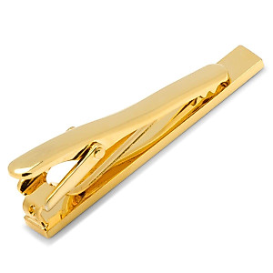 Ox and Bull Trading Co. Gold and Onyx Inlaid Tie Clip