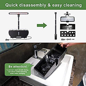 Indoor Garden Hydroponic Growing System, Plant Germination Kit Herb Vegetable Growth System with LED Grow Light, Automatic Timer, Hydroponic Planter Grower Harvest Veggie, Black