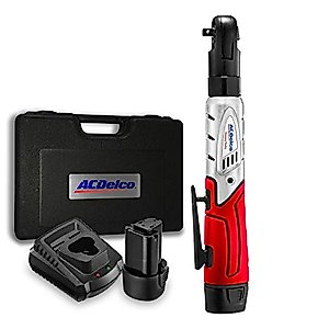 ACDelco ARW1201 G12 Series 12V Cordless Li-ion 3/8” 57 ft-lbs. Ratchet Wrench Tool Kit with 2 Batteries and Carrying Case